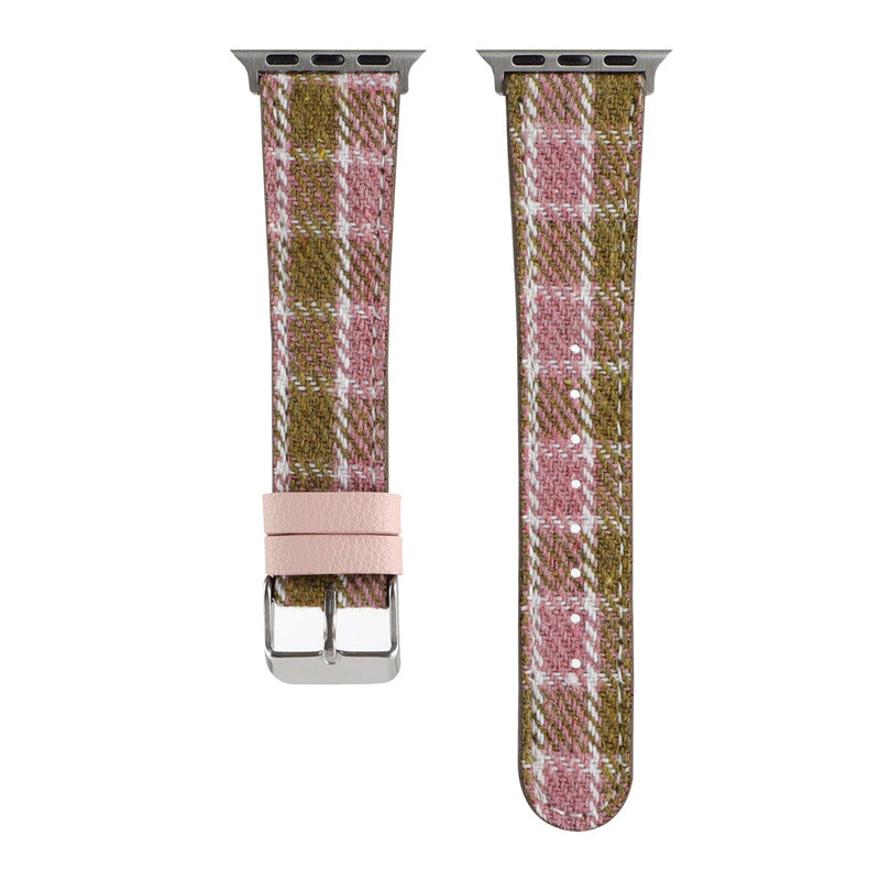 Checkered Pattern Fabric Apple Watch Bands – Milkycases